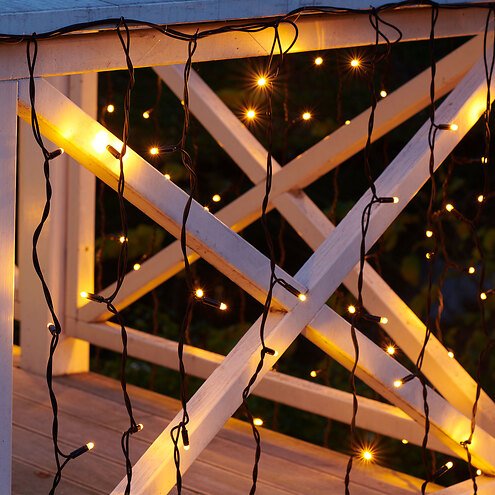 Sirius Tech-Line Lichtervorhang Start-Set 100 LED warmweiß 1,5 x 2 m ...