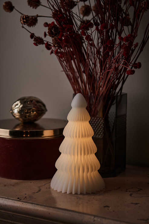 Sirius LED Baum Claire 1 LED 19cm batteriebetrieben Echtwachs weiß ...